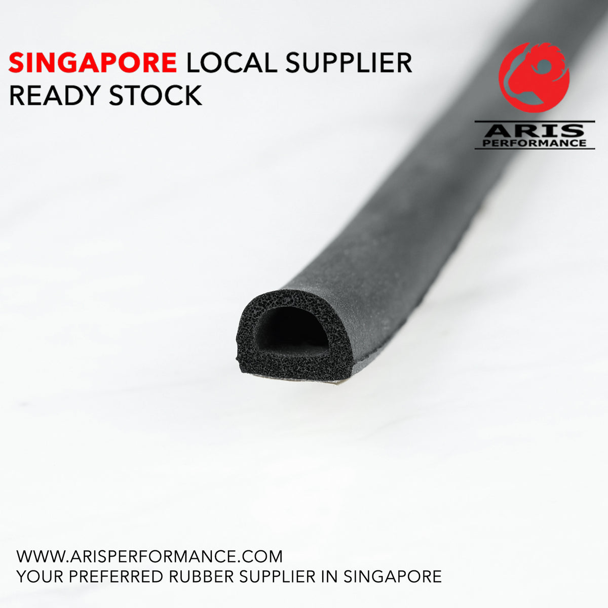 D Shape Window / Door Sponge Rubber Foam Seal Strip with Adhesive ...